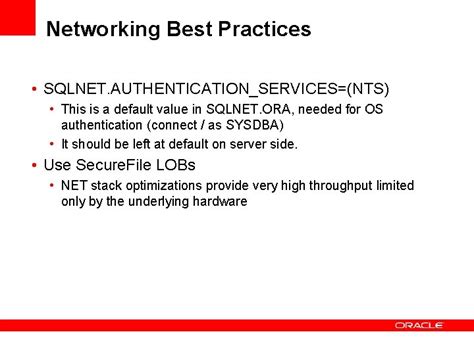 best practices for oracle database performance on windows