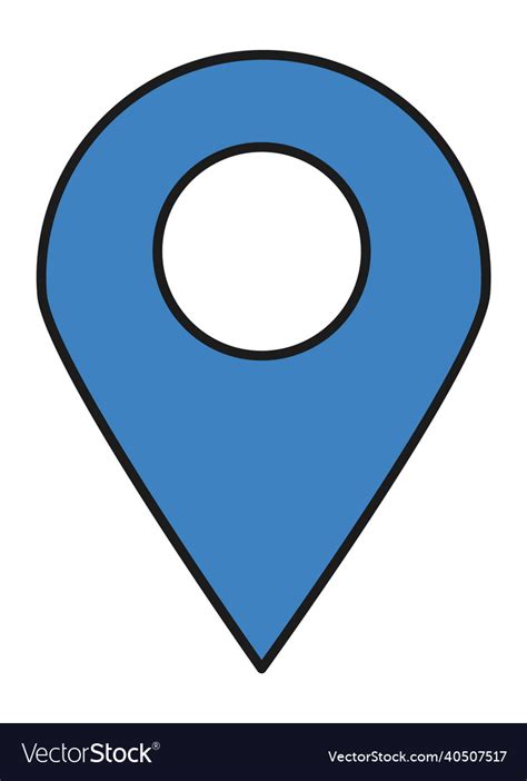 Geo Pin Icon Location Symbol Map Tag Royalty Free Vector
