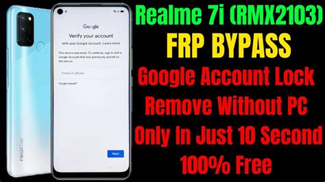 Realme I Rmx Frp Bypass Ll Google Account Bypass Without Pc Only In Second Free