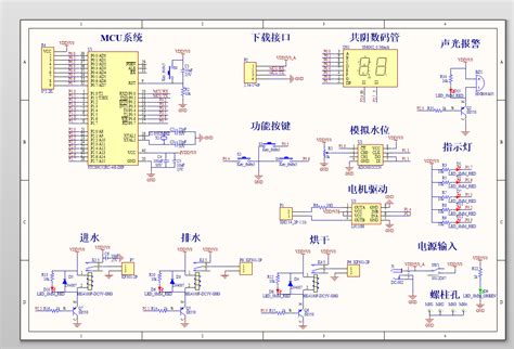 T047基于51单片机全自动智能洗衣机烘干脱水浸泡proteus仿真原理图pcbstc单片机洗衣机程序 Csdn博客