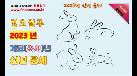 경오일주 2023년 계묘년 신년운세 YouTube