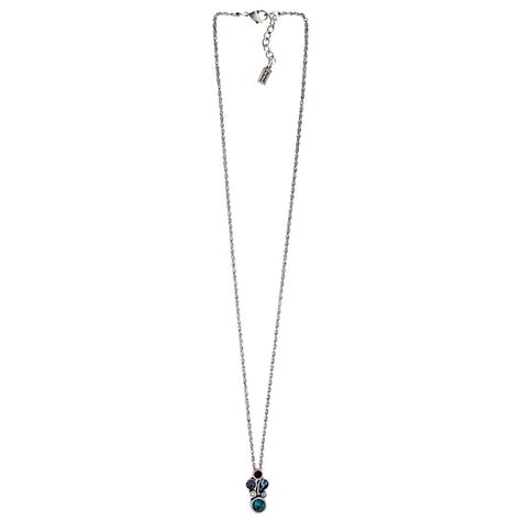 Patricia Locke Tidbit Sterling Silver Plated Swarovski Necklace 18