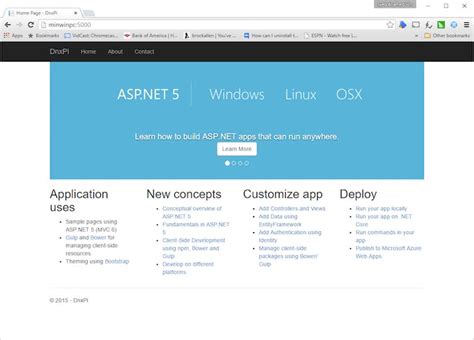 Windows 10 Iot Core Publish Aspnet Web Application