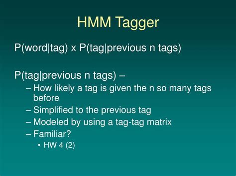 ppt pos tagging hmm taggers powerpoint presentation free download id 6300042