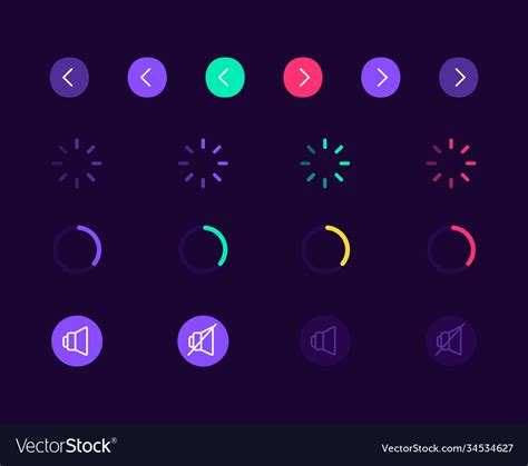 Music Loading Ui Elements Kit Royalty Free Vector Image
