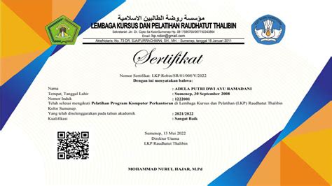 5 Contoh Sertifikat Pelatihan Yang Bisa Dijadikan Referensi