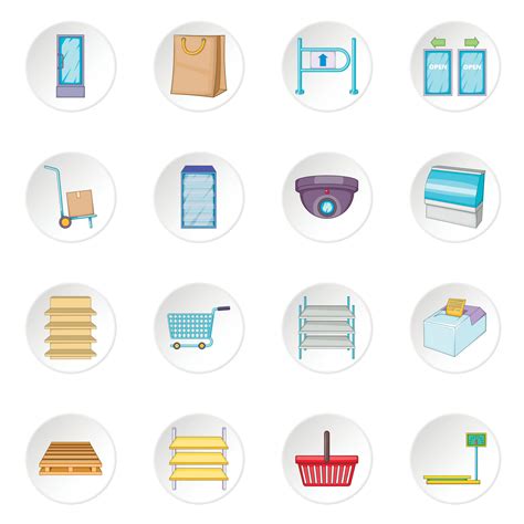 Supermarket Icons Set 8903961 Vector Art At Vecteezy