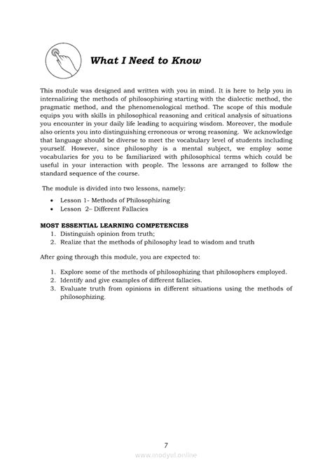 introduction to philosophy of the human person module 2 2 methods of