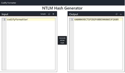 ntlm hash generator online codifyformatter