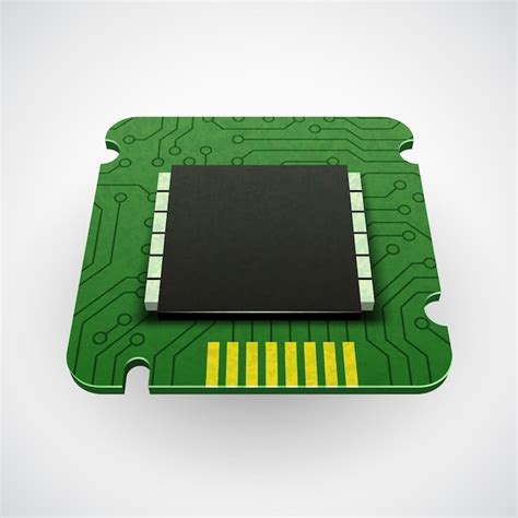 Premium Vector Computer Chip Or Microchip Stylized Icons Cpu