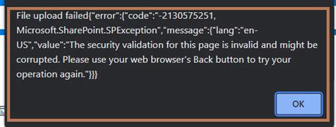 Microsoft 365 Sharepoint Online Uploading File Using Rest Api Resolving Error Code