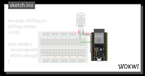 Sensor Dht Suhu Kelembapan Wokwi Esp32 Stm32 Arduino Simulator
