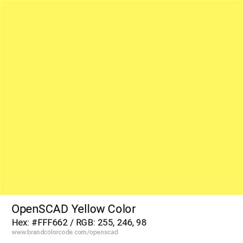 Openscad Brand Color Codes