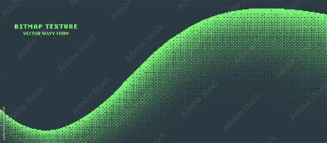 8 Bit Pixel Art Bitmap Texture Wavy Form Vector Dither Noise Wide
