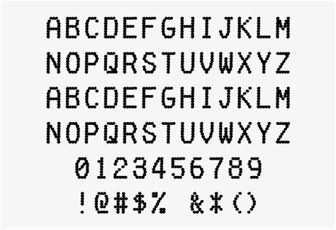 Music All Caps Dot Matrix Monospace Fake Receipt Example Receipt Font