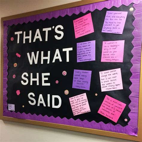 Womens History Month Bulletin Board Ra Bulletin Thatswhatshesaid