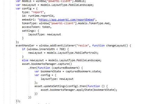 Embedded Powerbi Report Default Layout Not Workin Microsoft