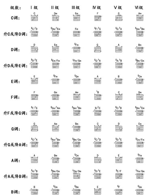 吉他各调常用和弦word文档在线阅读与下载无忧文档
