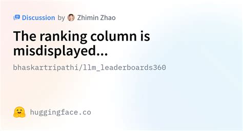 Bhaskartripathillmleaderboards360 · The Ranking Column Is Misdisplayed