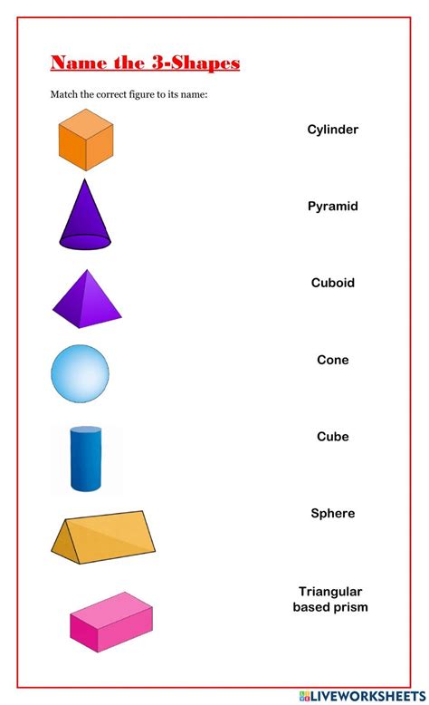 Three Dimensional Shapes Interactive Worksheet Artofit