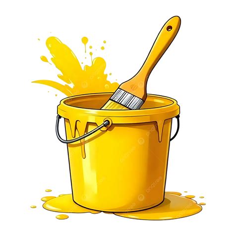 Paint Bucket And Brush