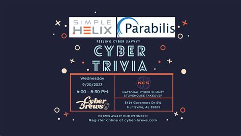 Ncs Cyber Trivia Sponsored By Simple Helix And Parabilis Cyber Brews