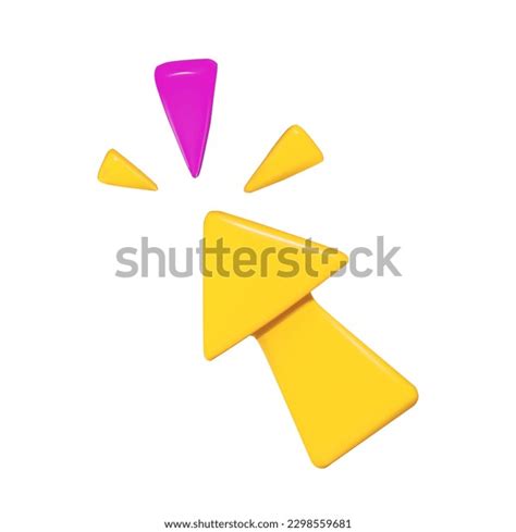 Render Yellow Cursor Icon Vector Symbol Stock Vector Royalty Free