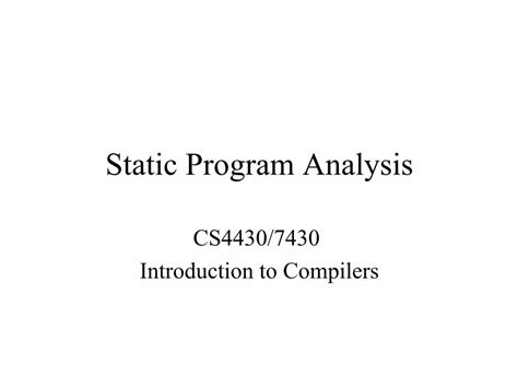 pdf cs4430 7430 introduction to compilers · basic blocks control flow graphs local