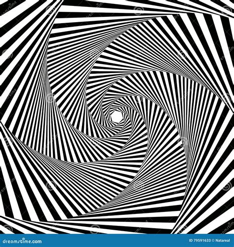 digital whirling monochrome hexagonal forms stock vector illustration