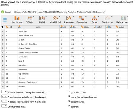 solved below you will see a screenshot of a dataset we have