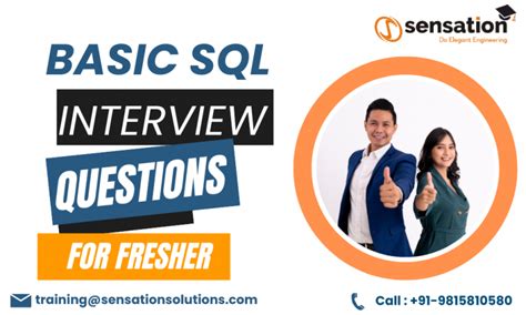 Basic Sql Interview Questions For Freshers With Answers Sensation