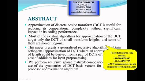 A Generalized Algorithm And Reconfigurable Architecture For Efficient Youtube