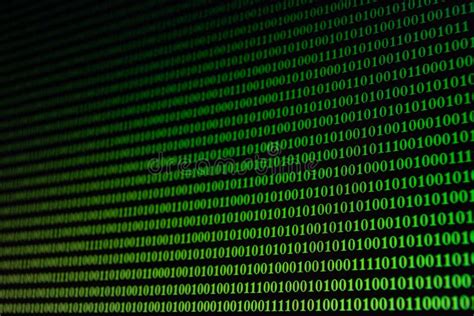 Binary Code On A Monitor Seamless Repeating Binary Code With Green