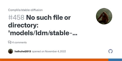 No Such File Or Directory Models Ldm Stable Diffusion V Model Ckpt Issue CompVis