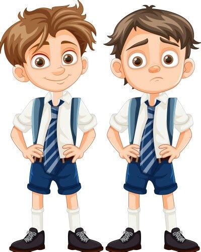 Happy And Sad Royalty Free Vector Image Vectorstock