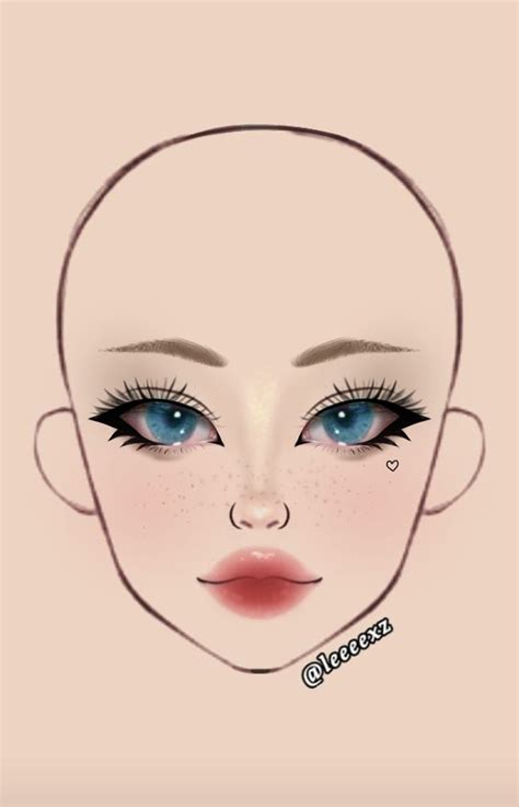 makeup | Макияж шаблон лица, Идеи макияжа, Косплейный макияж