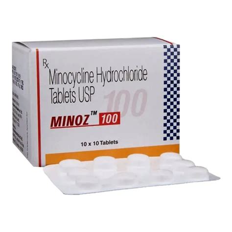 Minoz Minomycin 100 Mg Tablets at ₹ 341/box in Mumbai | ID: 24638035248