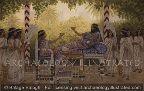Assurbanipal And His Queen In The Garden Exhibition I Am Ashurbanipal