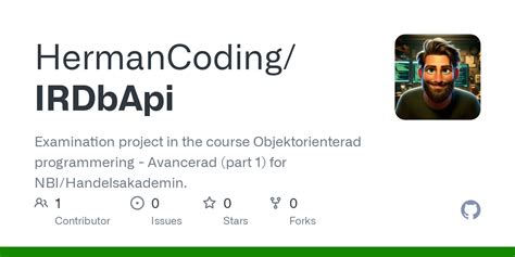 GitHub HermanCoding IRDbApi Examination Project In The Course Objektorienterad Programmering