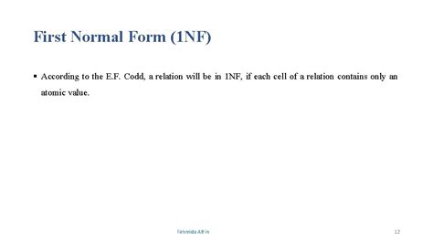 Database Normalization Fahmida Afrin What Is Normalization Normalization