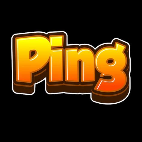 Premium Photo Ping Text 3d Orange Black Background Photo 