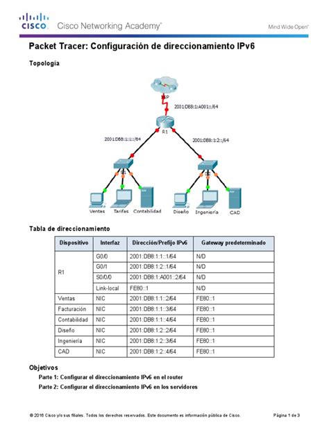 7 2 4 9 Packet Tracer Configuring Ipv6 Addressing Pdf