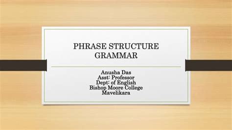 Phrase Structure Grammar Pptx