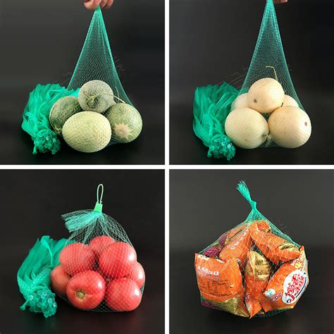 100 Pcs Plastic Nylon Mesh Net Bags For Vegetable Vicedeal