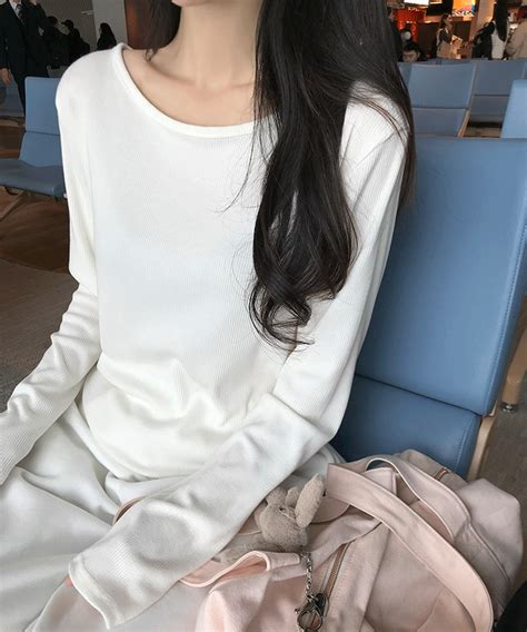 파스텔타임 보트넥 골지 이너 베이직 기본 긴팔 티 기모ver 하객룩 데이트룩 데일리룩 소개팅룩 겨울 4계절