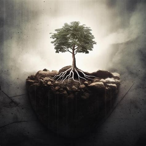 Premium AI Image Tree Under Strong Wind