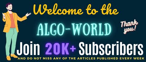 Welcome Algorithms