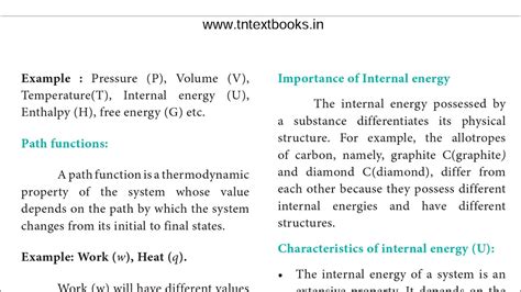 State And Path Functions 11th Chemistry Unit 7 Thermodynamics In Tamil Youtube