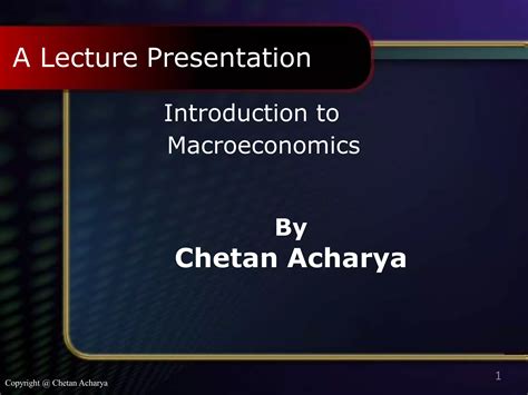Macroeconomics Introduction Partpptx