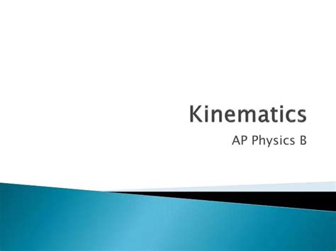 PPT Kinematics PowerPoint Presentation Free Download ID 2181490